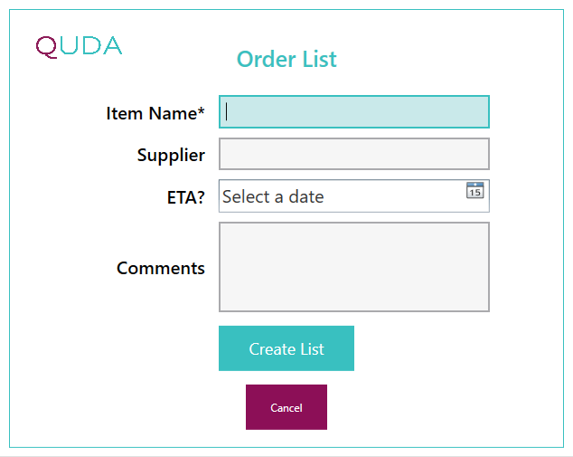 Help – Order Lists – Pharmacy Halo