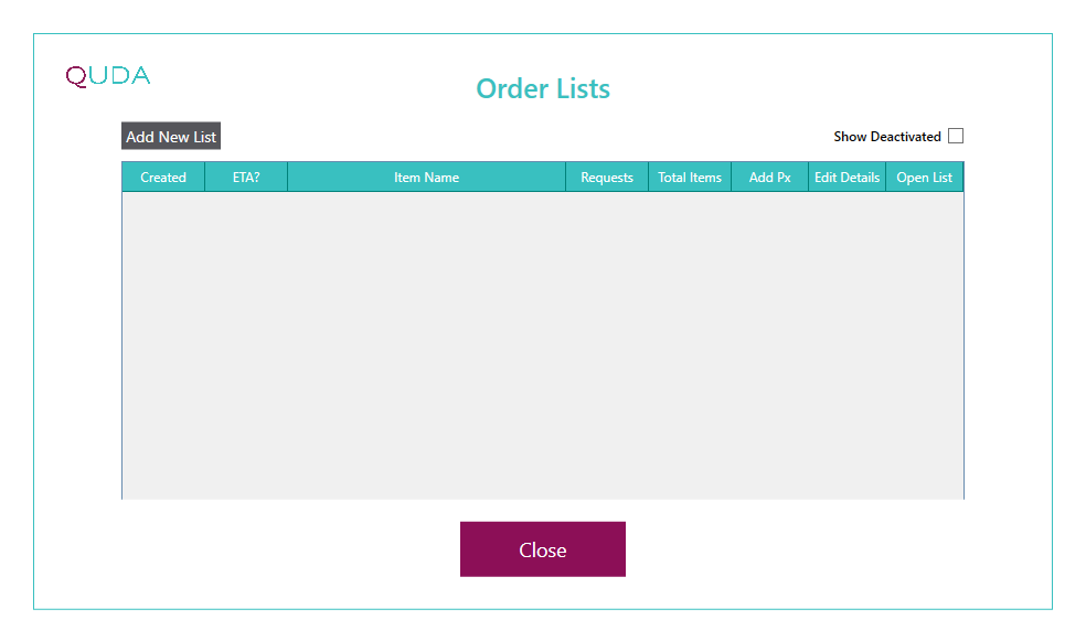 Help – Order Lists – Pharmacy Halo