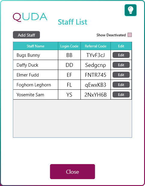 Help – Staff, Locations and Categories – Pharmacy Halo