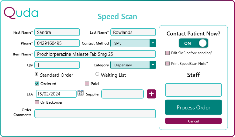 Speed Scan Ordering - Pharmacy Halo